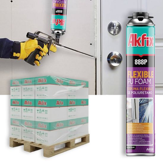 AKFIX 888P Flexfoam Purschuim GUN wit 750ML – Pallet 1008x - BJC Tools